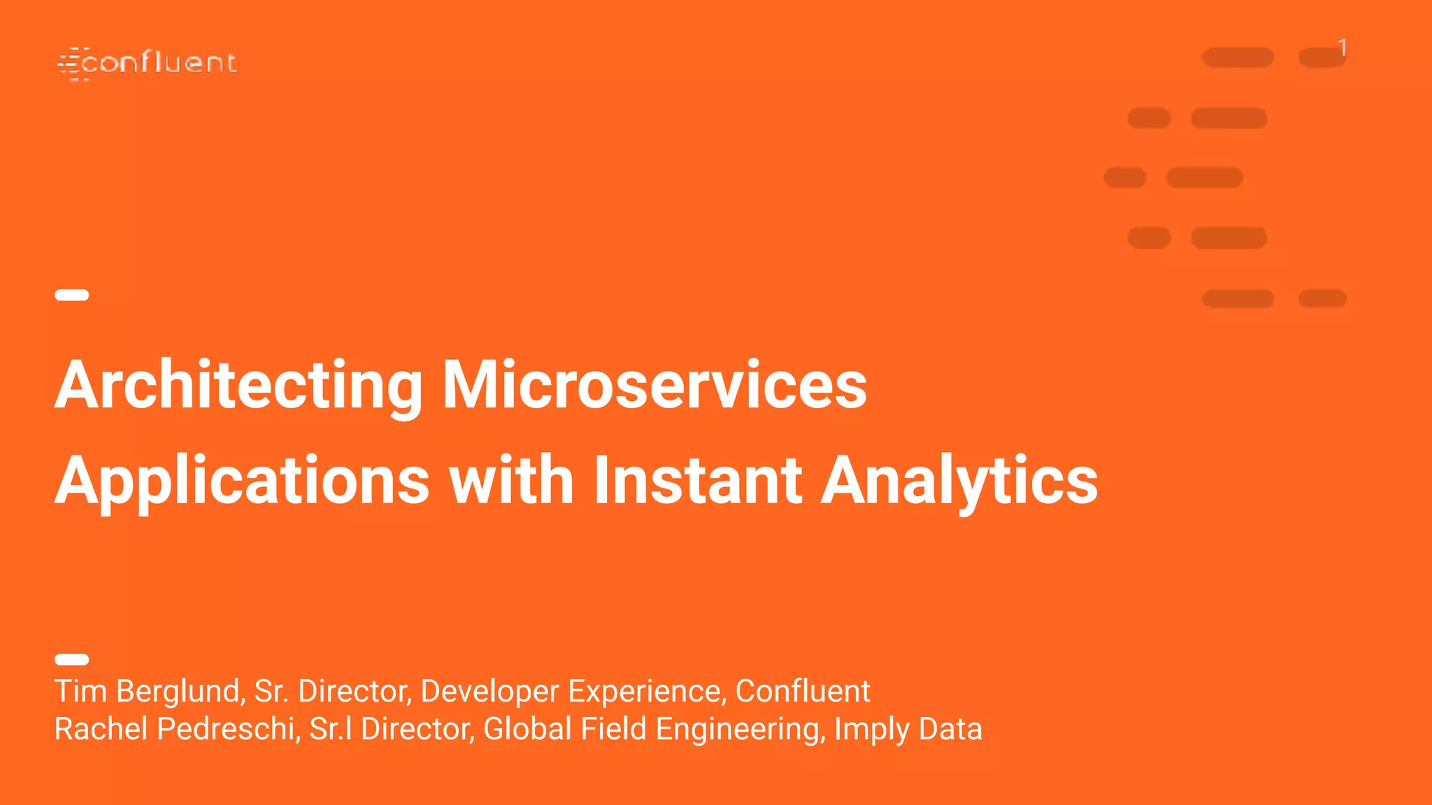 Architecting Microservices Applications With Instant Analytics Pdf