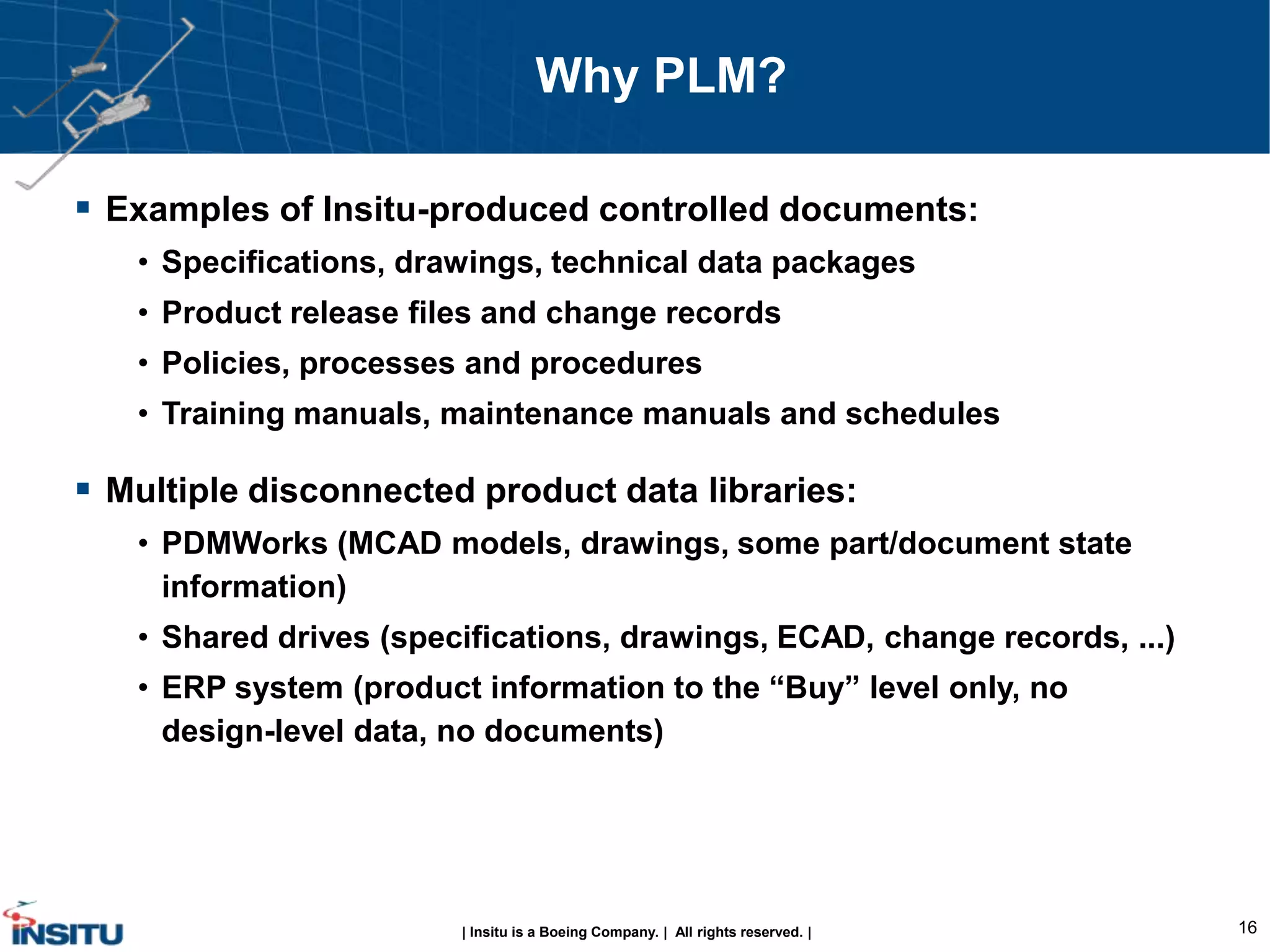 Boeing Insitu's Enterprise PLM Journey with Aras | PDF