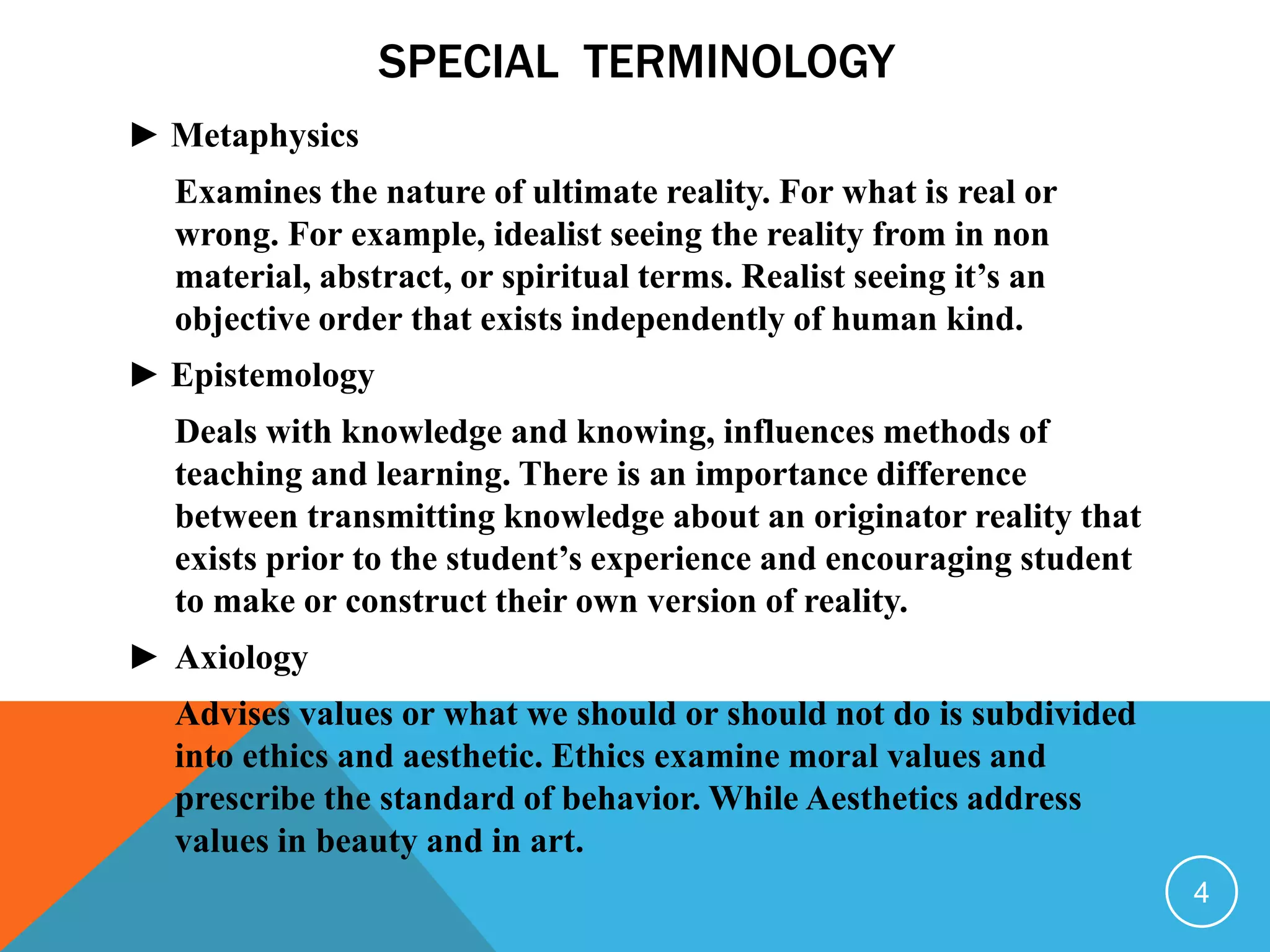 Philosophical Roots of Education | PPTX