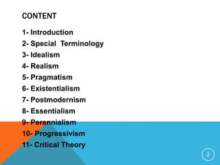 Philosophical Roots of Education | PPTX