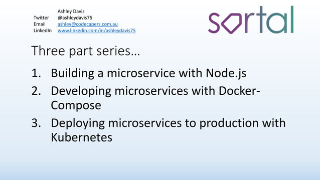 Building microservices with Node.js - part 1 | PPTX | Web Development | Internet