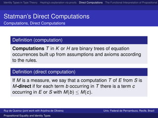 Propositional Equality and Identity Types | PDF