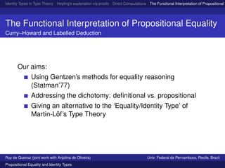 Propositional Equality and Identity Types | PDF