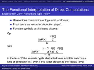 Propositional Equality and Identity Types | PDF