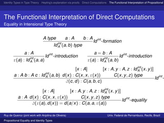 Propositional Equality and Identity Types | PDF