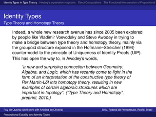 Propositional Equality and Identity Types | PDF