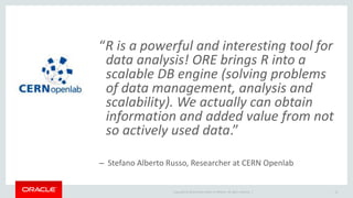 Slidedeck Datenanalysen auf Enterprise-Niveau mit Oracle R Enterprise - DOAG2014 | PPT