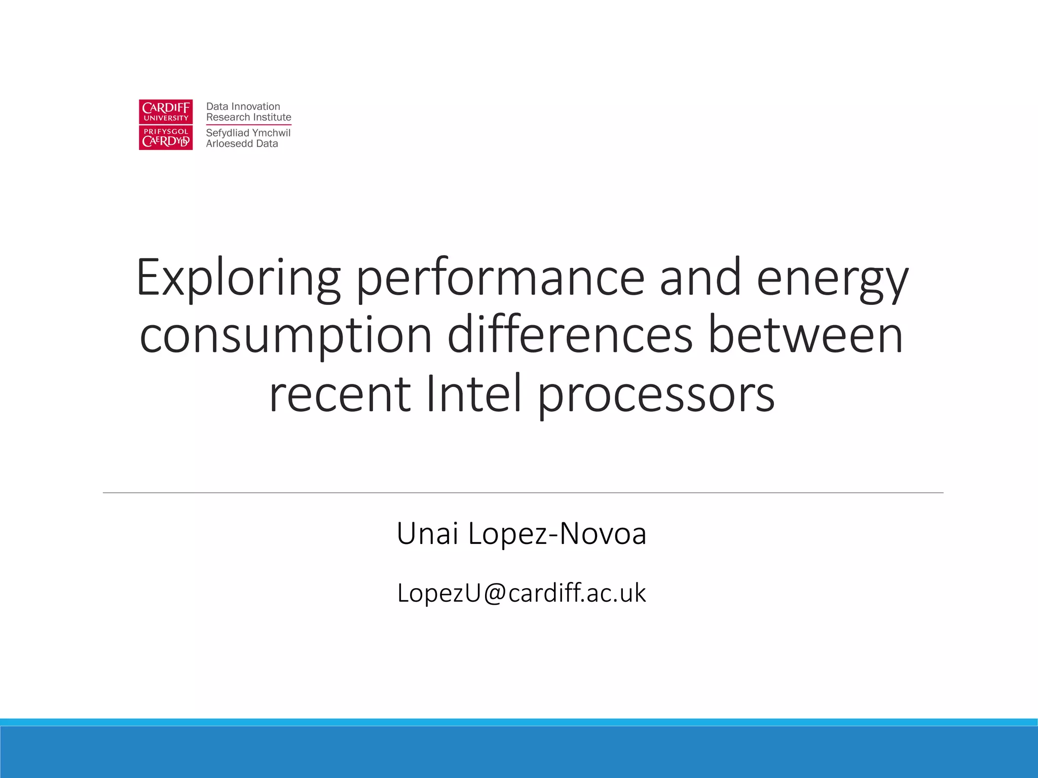 Exploring performance and energy consumption differences between recent ...