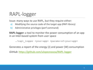 Exploring performance and energy consumption differences between recent ...