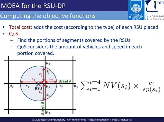 A Multiobjective Evolutionary Algorithm For Infrastructure Location In Vehicular Networks Ppt