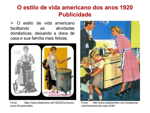 SLIDES – ESTILO DE VIDA AMERICANO.