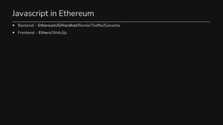 DevEx in Ethereum - a look at the developer stack | PDF | Web Development | Internet