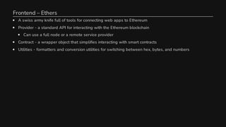 DevEx in Ethereum - a look at the developer stack | PDF | Web ...