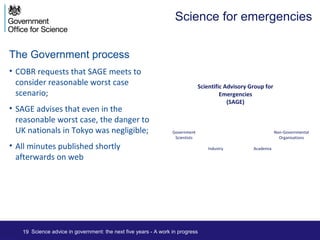 Science advice in government: the next five years | PPT