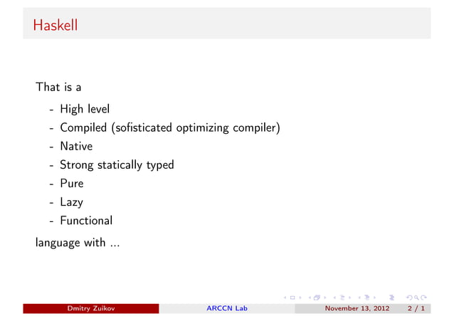 Haskell-related part of speech in ONLab | PPT
