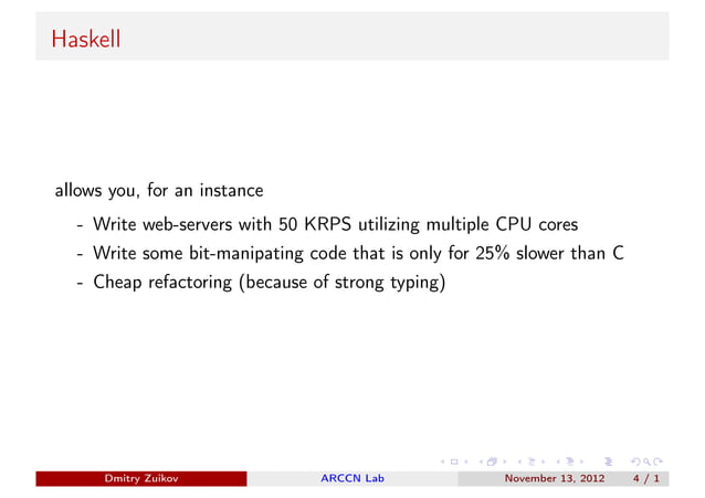 Haskell-related part of speech in ONLab | PPT
