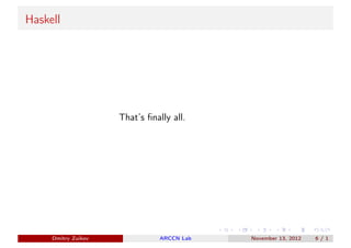 Haskell-related part of speech in ONLab | PPT