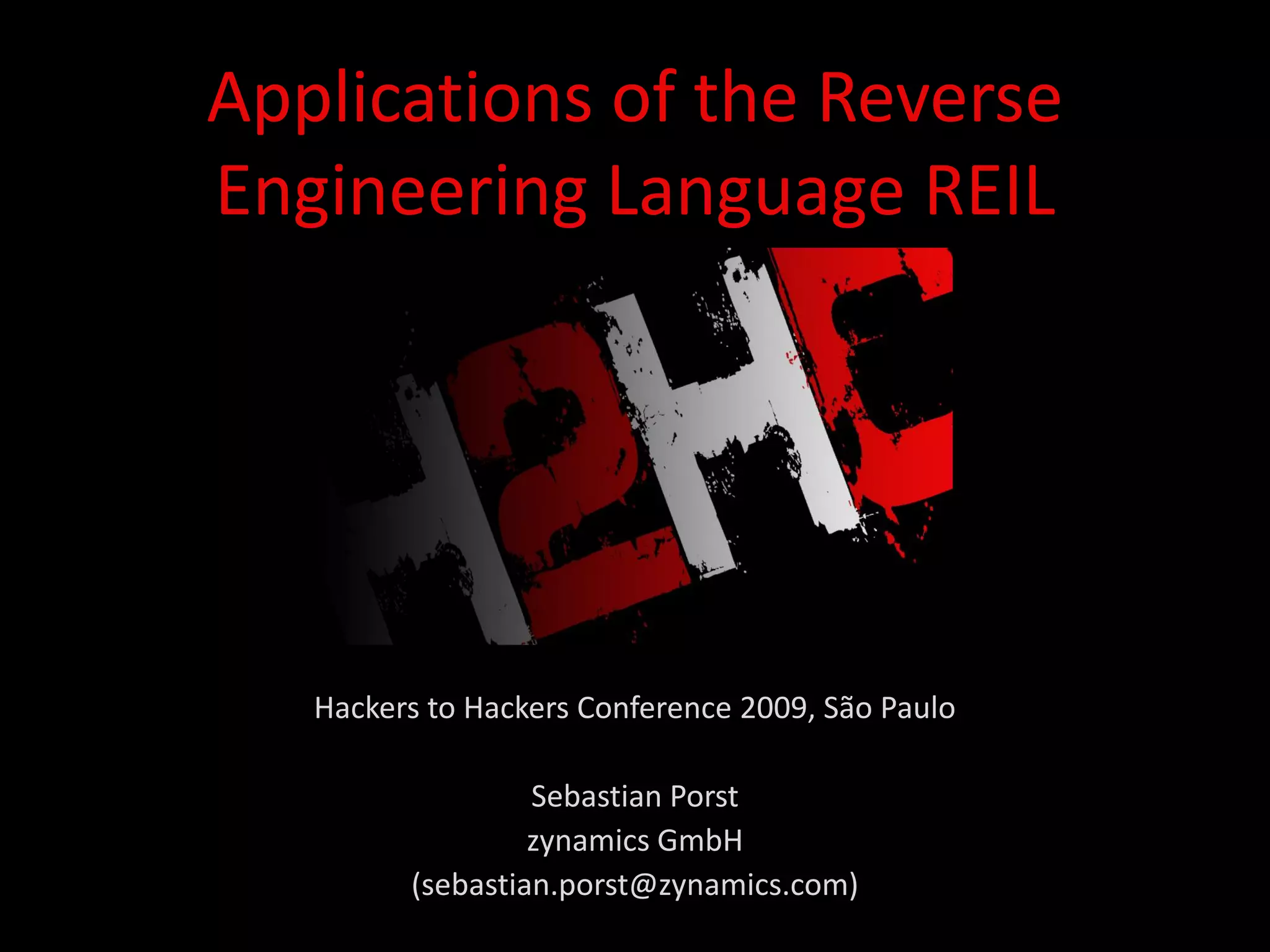 Applications of the Reverse Engineering Language REIL | PDF | Programming Languages | Computing