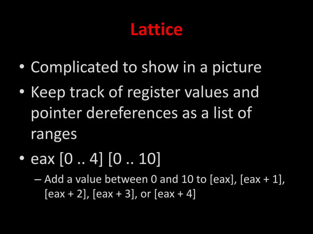Applications of the Reverse Engineering Language REIL | PPT