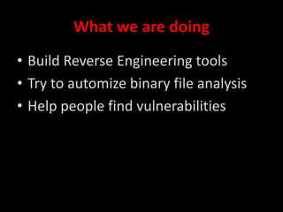 Applications of the Reverse Engineering Language REIL | PDF | Programming Languages | Computing
