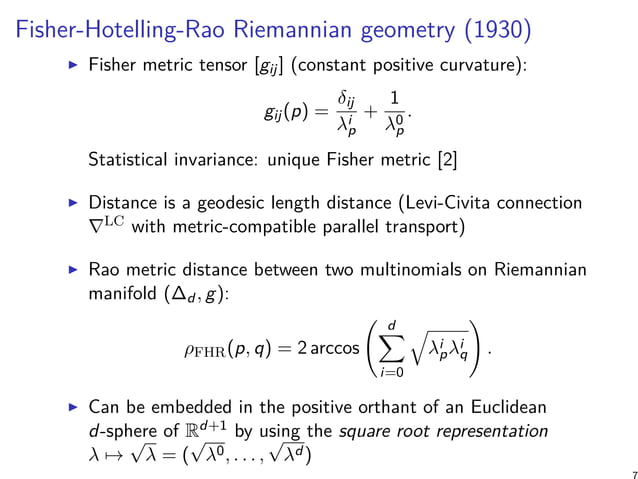 Clustering in Hilbert simplex geometry | PPT
