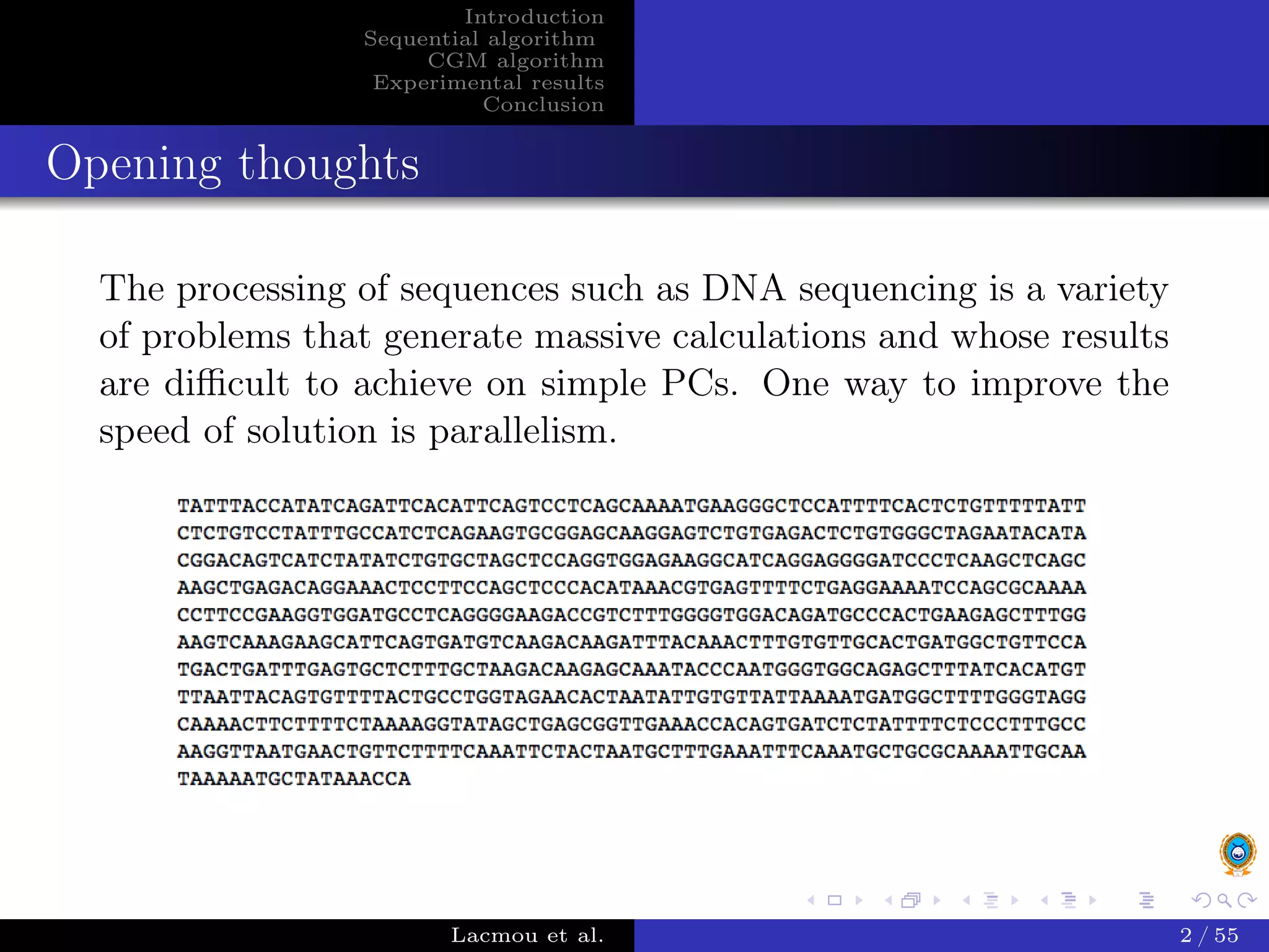Cari2020 A Cgm Based Parallel Algorithm Using The Four Russians