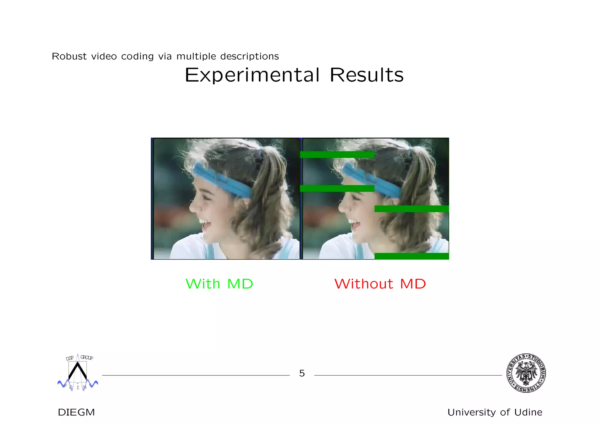 Multiple description coding for robust video transmission | PDF