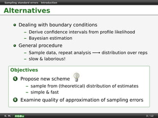 Sampling based approximation of confidence intervals for functions of genetic covariance ...