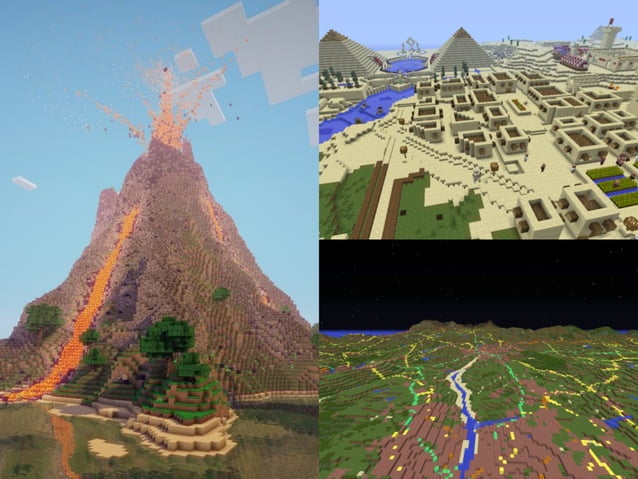 Exploring the Minecraft world using real world topographical data | PPT