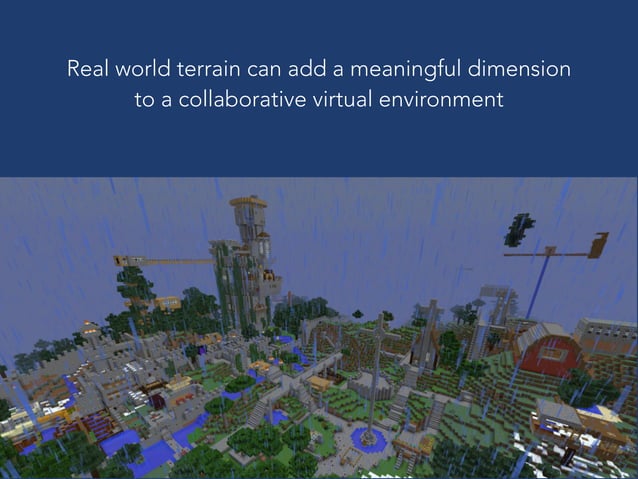 Exploring the Minecraft world using real world topographical data | PPT