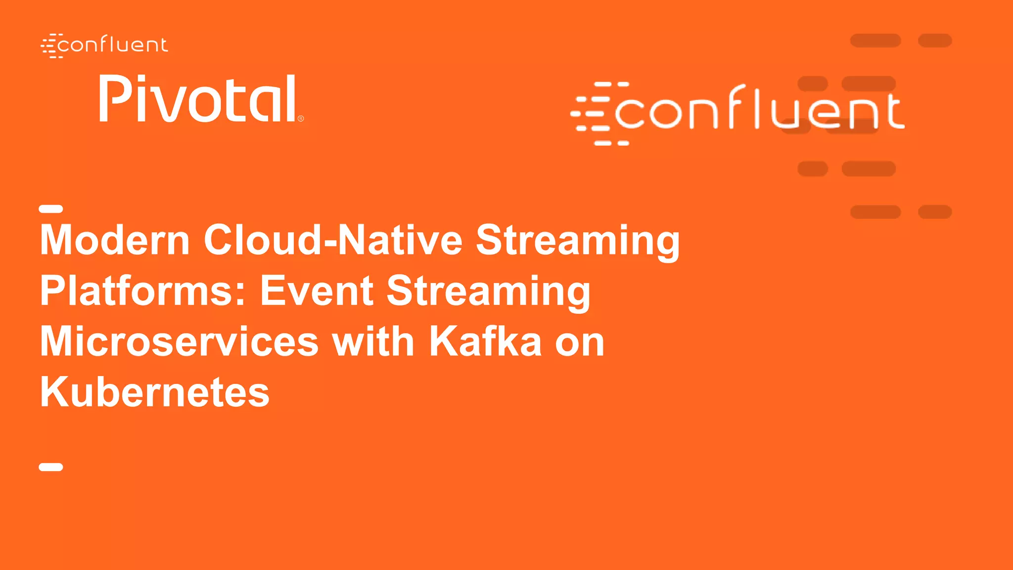 Modern Cloud-Native Streaming Platforms: Event Streaming Microservices with Apache Kafka on ...