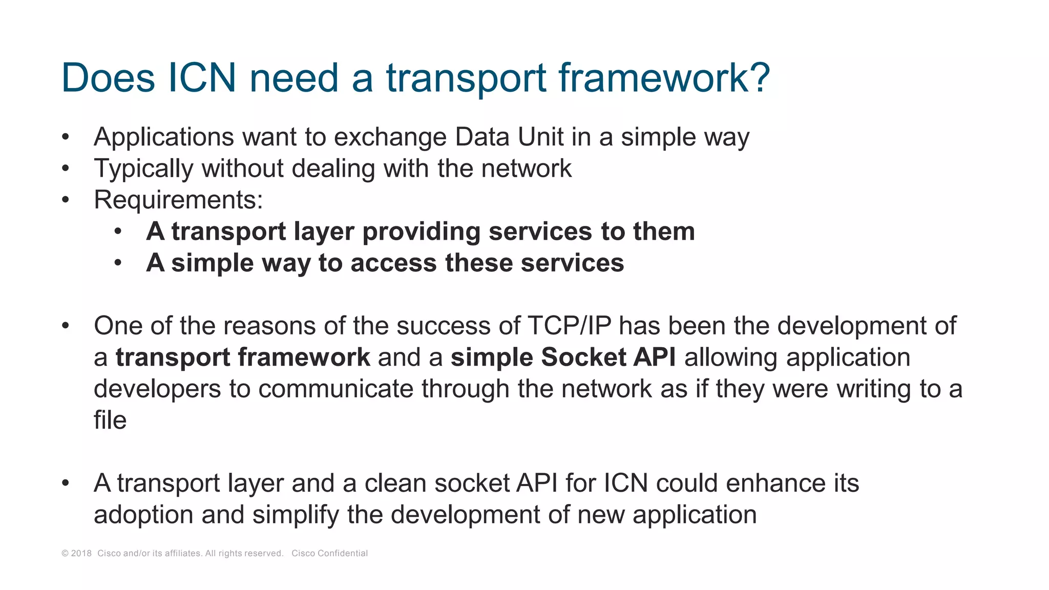 A Transport Layer and Socket API for (h)ICN: Design, Implementation and Performance Analysis | PPTX