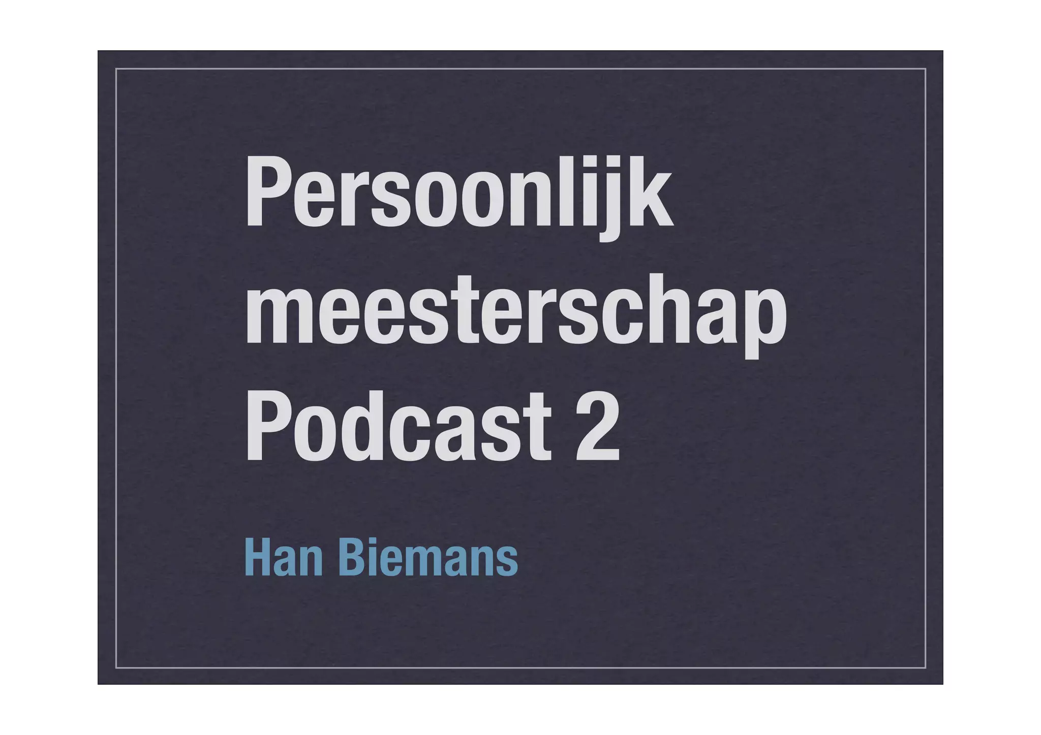 Persoonlijk Meesterschap | PDF