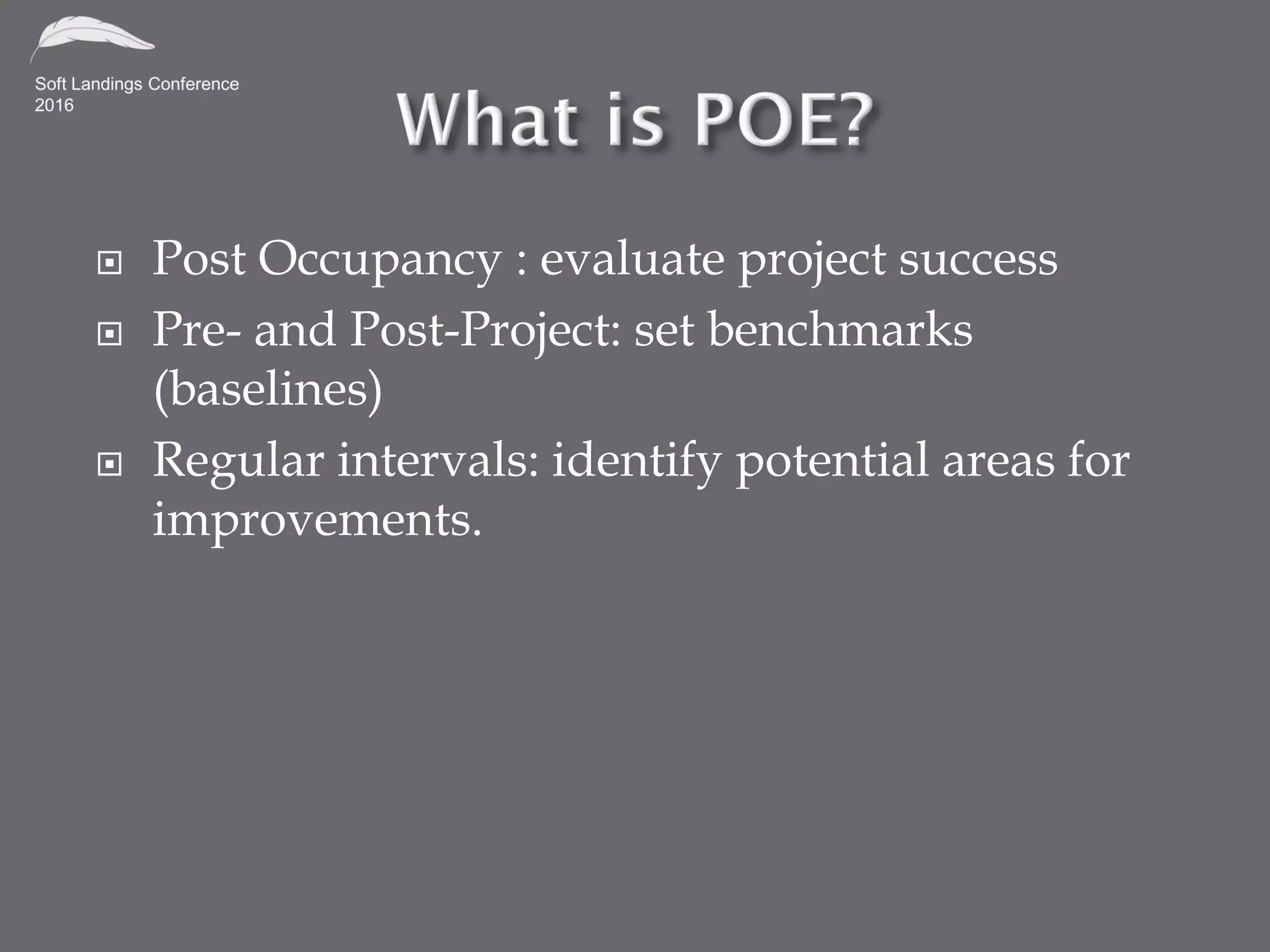 Post Occupancy Evaluation (POE) | PDF