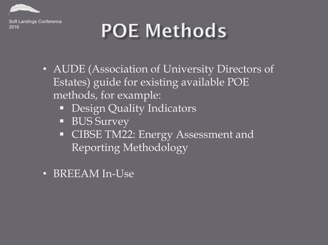 Post Occupancy Evaluation (POE) | PDF