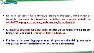 SLIDES - PRÉ MODERNISMO NO BRASIL - AUTORES E OBRAS | PDF