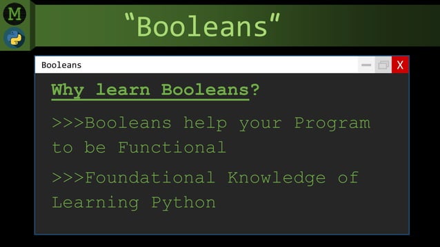 Slides python booleans (menard maranan) | PDF | Technology & Computing