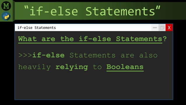 Python if else statements (menard maranan) | PPT