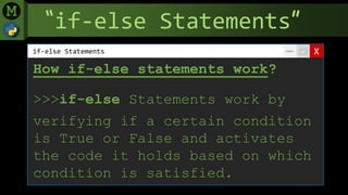 Python if else statements (menard maranan) | PDF