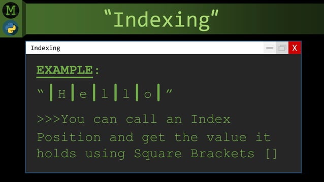 Python indexing (menard maranan) | PPT