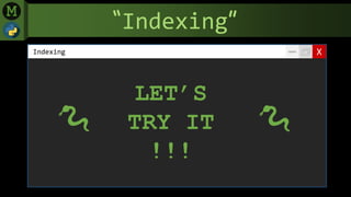 Python indexing (menard maranan) | PDF