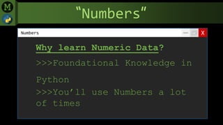Slides python numbers (menard maranan) | PPT