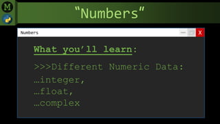 Slides python numbers (menard maranan) | PPT