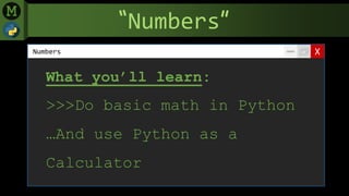 Slides python numbers (menard maranan) | PPT