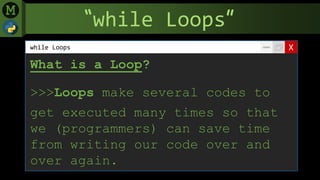 Python while loops (menard maranan) | PDF