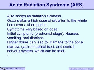 Slides-Radiation. Radiation X-ray and hazard and health effect in ...