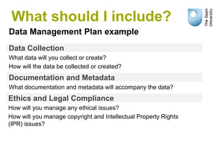 Writing successful data management plans | PPT