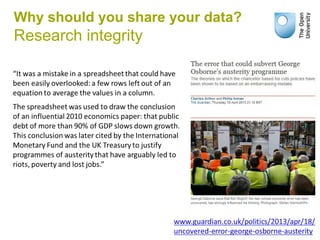 Data sharing: How, what and why? | PDF