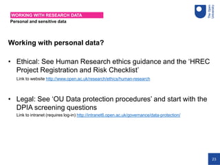 Working with Research Data | PPT