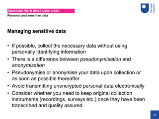 Working with Research Data | PPT